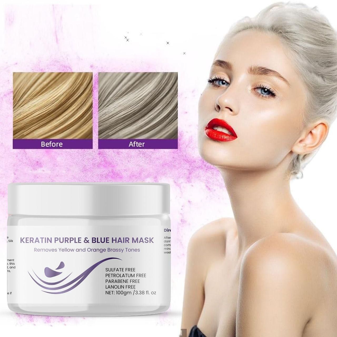 Keratin Purple and Blue Hair Mask 100g – TurtleHub